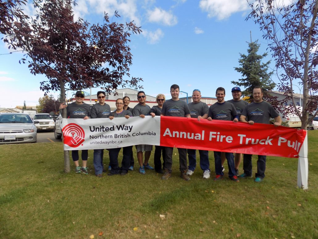 PRHP employees pull a fire truck for United Way! | Peace River Hydro ...