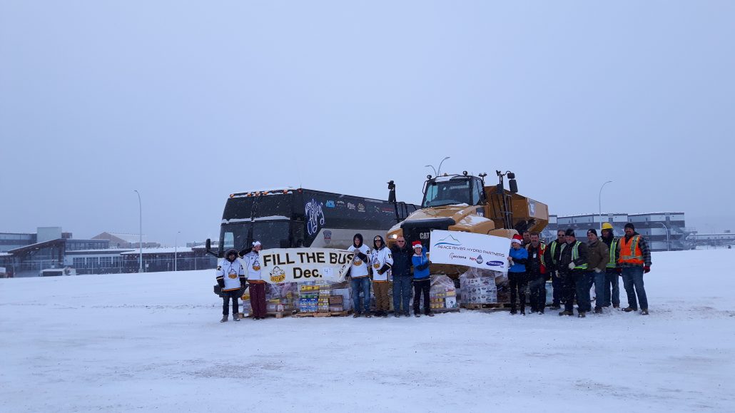 PRHP & Site C Contractors Fill the Bus for the annual Huskies Food ...
